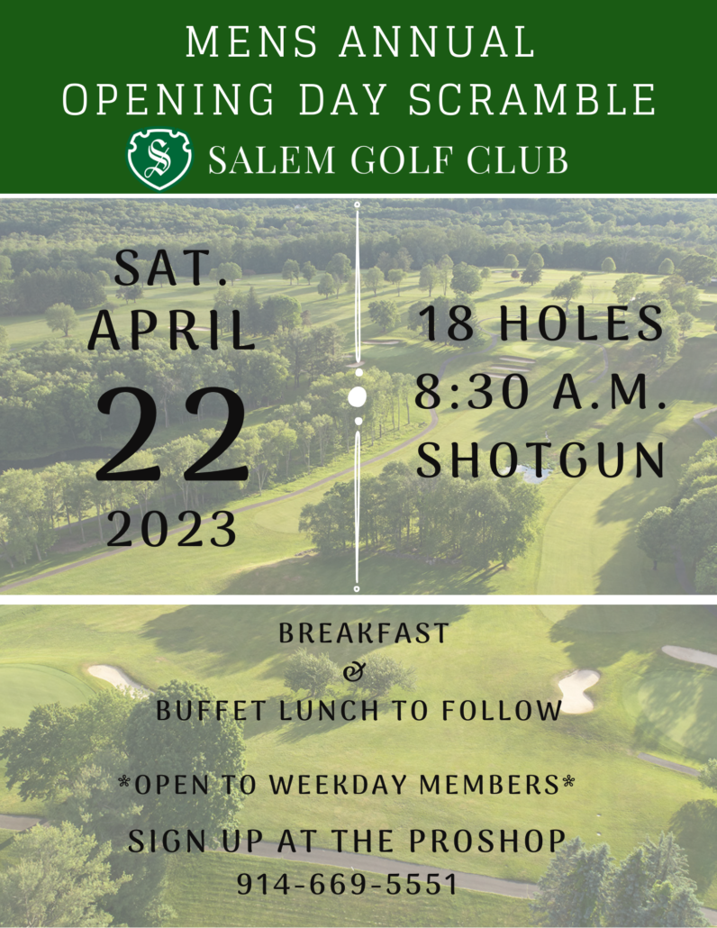 Men’s Opening Day Tournament - Salem Golf Club